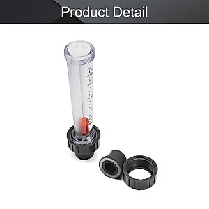 Othmro 0.2-2GPM Organic Glass Panel Type Water Flow Meter LZT-15G (LZS-15D DN15)