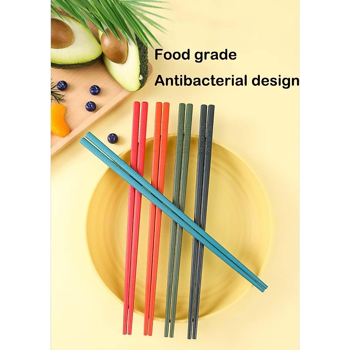 Fejapa 5 Pairs Reusable Chopstick Helpers Dishwasher Safe Training Chop sticks Adult Practice Chopsticks Beginners Right Left Handed Chinese Sticks Learning Chopsticks Holder with Clip Trainer