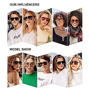 SOJOS Retro Square Polarized Aviator Sunglasses Womens Mens 70s Vintage Double Bridge Sun Glasses SJ2174, Dark Tortoise/Green