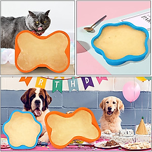 wooyaya 2Pcs Silicone Dog Birthday Cake Pans, Bone Shape, 8 Inch