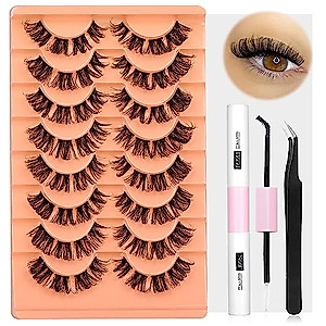 DIY Lash Extension Kit with Lash Bond and Seal, Cluster Individual Lashes Kit With Strong Lash Bond and Seal Lash Tweezers DD Curl Fluffy DIY Eyelash Extension Kit at Home
