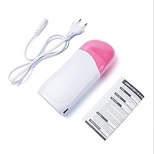 Portable Wax Warmer for Hair Removal, Electric Roll On Wax Heater Home Depilatory Waxing Kit for Women and Men, by IeBilif (Pink)