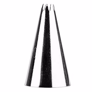Restaurantware Pastry Tek Piping Tip 1 Open Star Decorating Tip - #18 Dent-Resistant Stainless Steel Icing Tip Dishwasher-Safe Decorate Cupcakes Cakes or Cookies