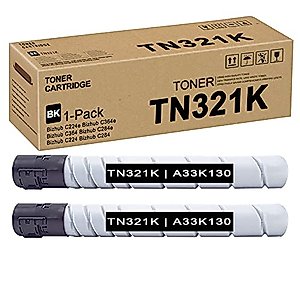 RUYY (Black,2 Pack) TN321K | A33K130 TN-321 Toner Cartridge Replacement for Konica Minolta Bizhub C224e C364e C284e C224 C284 C364 C364e Toner Kit Printer