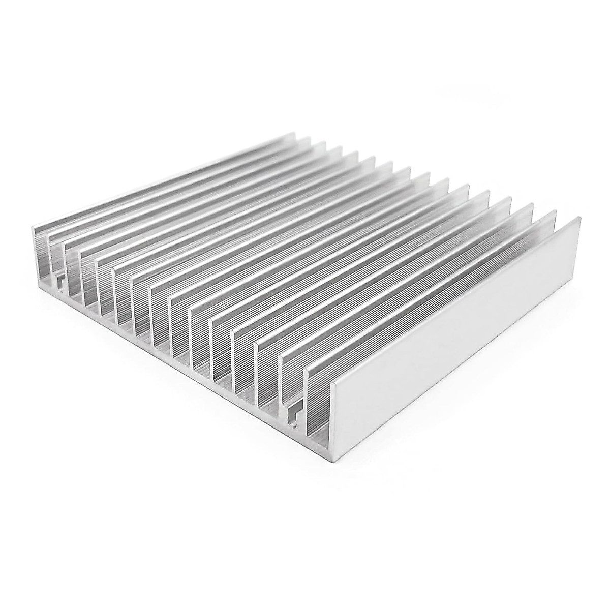 Awxlumv 100mm Heatsink 100x100x18mm/ 3.94''x3.94''x0.71'' Heat Sinks Radiator for Circuit Board Transistor Semiconductor Devices Control System Multimedia Components Equipment with 16 Fins - Sliver