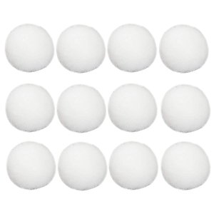 Chris.W 12pcs White Artificial Rabbit Fur Pom Poms Ball for Handbag Pendant Keychain Decoration (2-3/4inch)