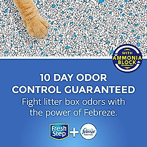 Fresh Step Extreme Scented Litter with the Power of Febreze, Clumping Cat Litter Mountain Spring, 34 Pounds