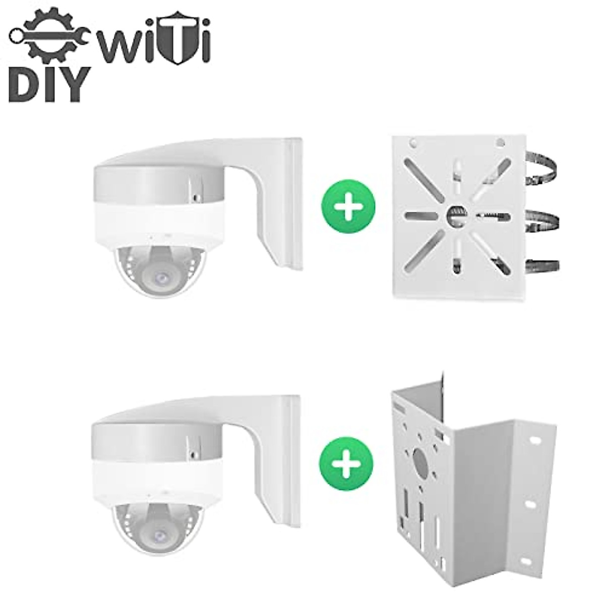 WiTi 4.7 inches Wall Mount Bracket for Dome Security Camera,Deep Base Junction Box Cable Management Mounting Case, CCTV IP Surveillance Cameras Holder Metal Solid Powder Spray Coating