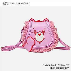 Danielle Nicole Care Bears Crossbody Bag, Love-A-Lot Bear Purse, Pink