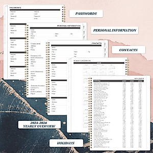 Monthly Planner/Calendar 2023-2025 - Jul. 2023-Jun. 2025, 2023-2025 Monthly Planner, 9" × 11", Two-Year Monthly Planner with Flexible Cover, Monthly Tabs, Pockets, Thick Paper - Pink