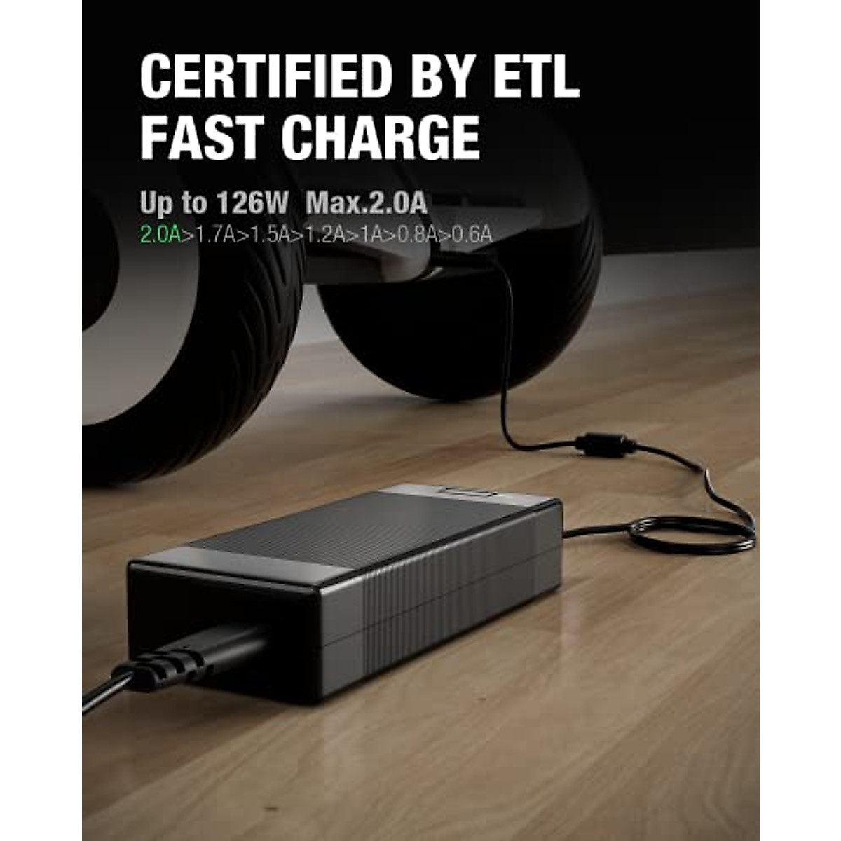 stio 4 Prong Charger for Ninebot S/S-MAX/Mini PRO/Mini lite, 63V 2A Power Supply Compatible with Ninebot by Segway Go Kart Kit,Gokart PRO 4 Pin Notched Connector Lithium Battery Charger Power Adapter