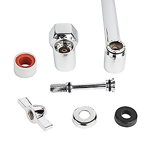 12 Inch Solid Brass Adjustable Shower Head Extension Arm Flexible Height & Angle Shower Arm Extender with Lock Joints, Universal Connection Extra Long Shower Extension Arm, Chrome Finish