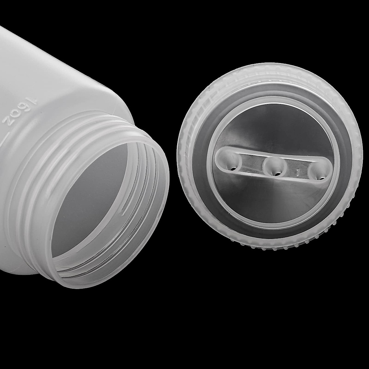 SOUJOY 16 Pack Condiment Squeeze Bottle, 16 Oz 3-Hole Kitchen Ketchup Squirt Bottle with Nozzle Tip and Label, Plastic Dispenser Container for Sauces, Paint, Oil, Salad Dressings, Arts and Crafts