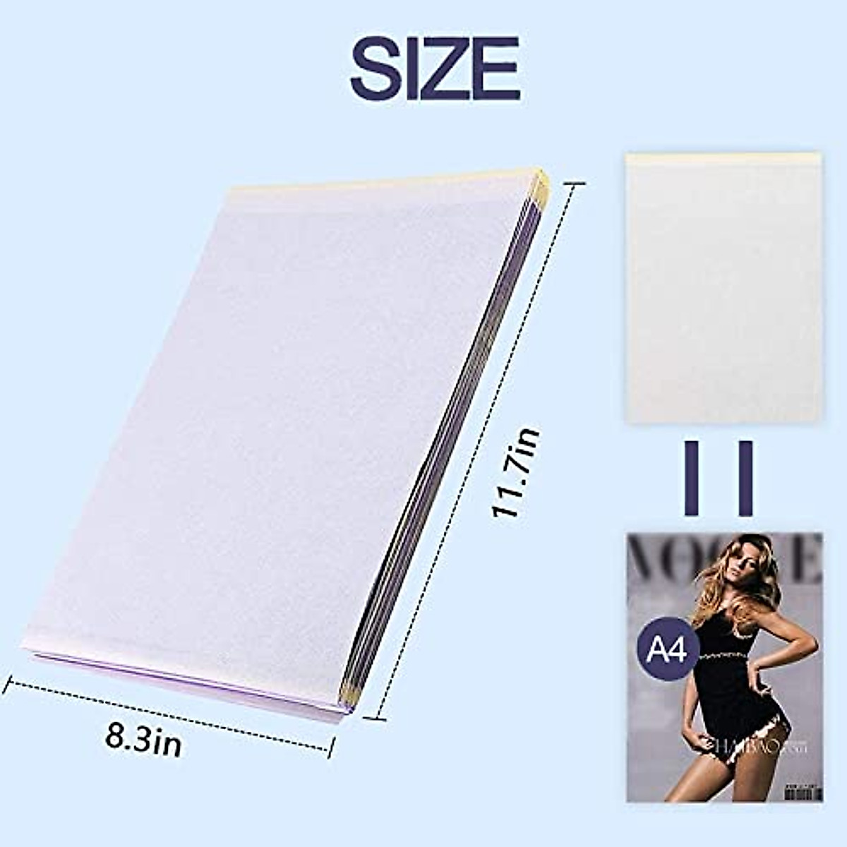 Fake Practice Skin Transfer Paper 40Pcs- Beoncall Fake Skin 10Pcs 8×6in Thermal Stencil Transfer Paper 30Pcs A4 Size 4 Layers