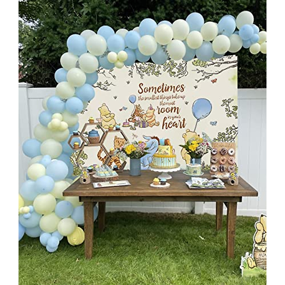 Classic Bear and Friends Photography Backdrop Newborn Baby Shower Decoration Background Boys Girls Birthday Party Backdrop Studio Props 7x5ft