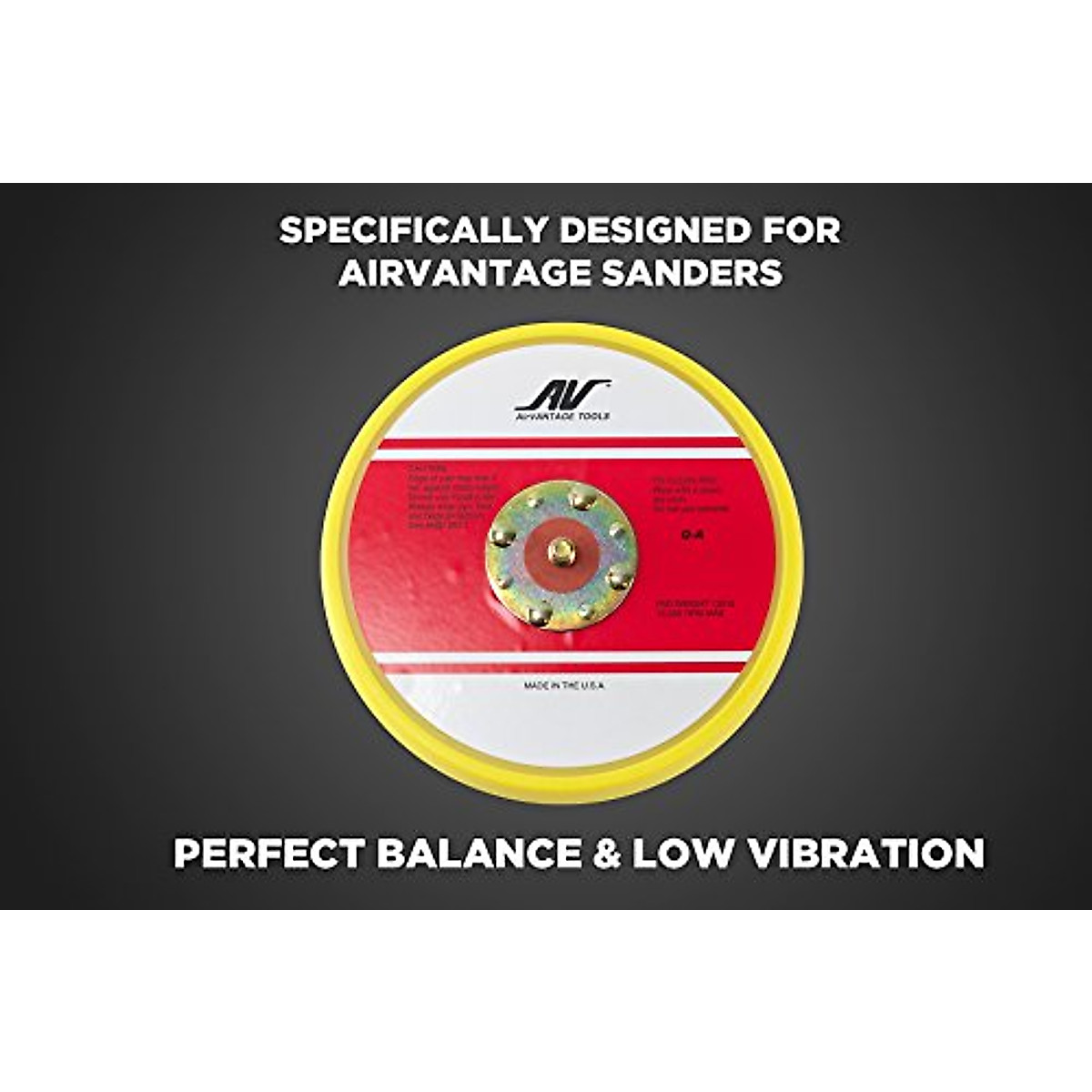 AirVANTAGE Random Orbit Sander Low-Profile Backing/Replacement Pad (6" Hook and Loop)