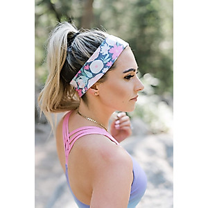 Maven Thread Women's 2" Wide Non Slip Sweat-Wicking Headband for Exercise and Yoga, 2-Pack (Refresh)
