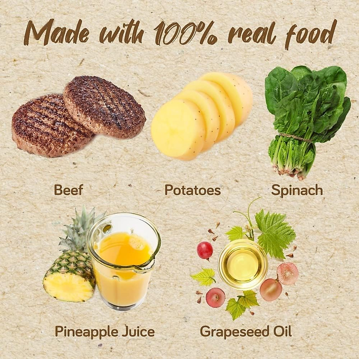 Real Food Blends Beef, Potatoes & Spinach - Pureed Food Meals for Tube Feeding with Protein, Vegetables & Fruits - 330 Calories for Lunch & Dinner - 9.4 oz (Pack of 12)