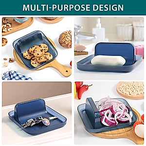 Li&Zhao Kitchen Utensil Rest, Stylish Spoon Rest with Lid Holder for Stove Top, Spoon Rest for Kitchen Counter with Nonslip Pads, Kitchen Gadgets & Kitchen Utensils Holder