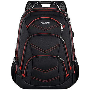 18.4''Laptop Backpack,Extra Large Travel Gaming Laptop Backpacks With USB Charging Port,TSA Friendly Flight Approved RFID Antitheft,Water Resistant MenWomen College Bookbag School Student Computer Bag