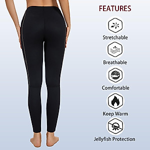 Lemorecn Wetsuit Pants Women 1.5mm Neoprene for Swimming Canoeing Snorkeling Scuba Kayaking(1011-L)