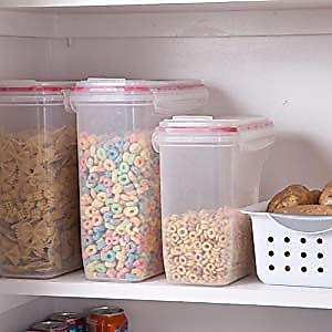 JOEY'Z EXTRA LARGE 24 Cup (192 oz) Cereal Storage Container/Keeper - Rice Food Storage for Kitchen and Pantry - Airtight Dispenser Lid & BPA-Free