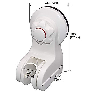 Pump&fix 45 Degrees Adjustable Handheld Shower Head Holder Suction Cup Wall Mount Bracket