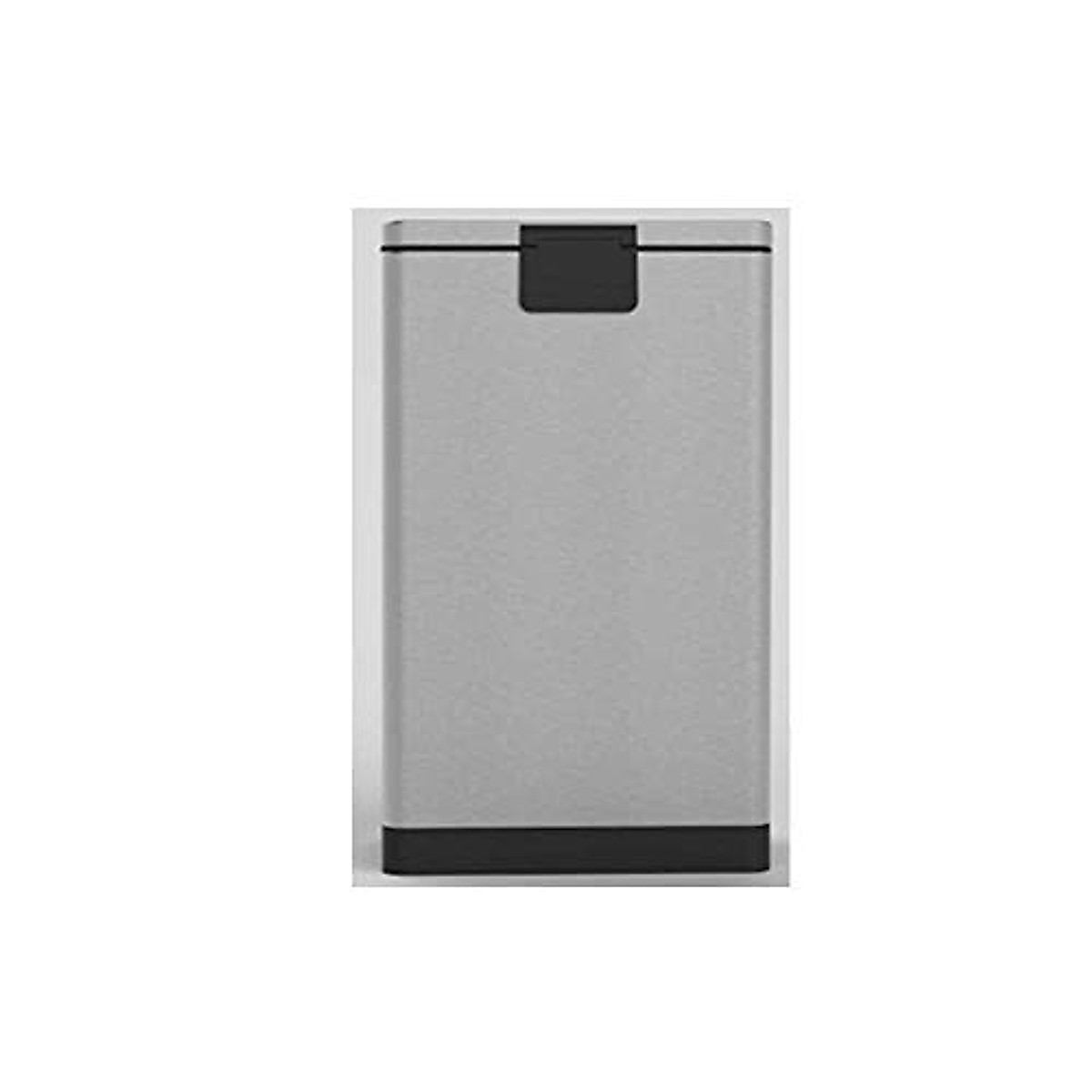 Unknown1 Fingerprint Free Brushed Stainless Steel Rectangular Step-on Trash Can Silver Rectangle Stainless Steel Fingerprint Proof