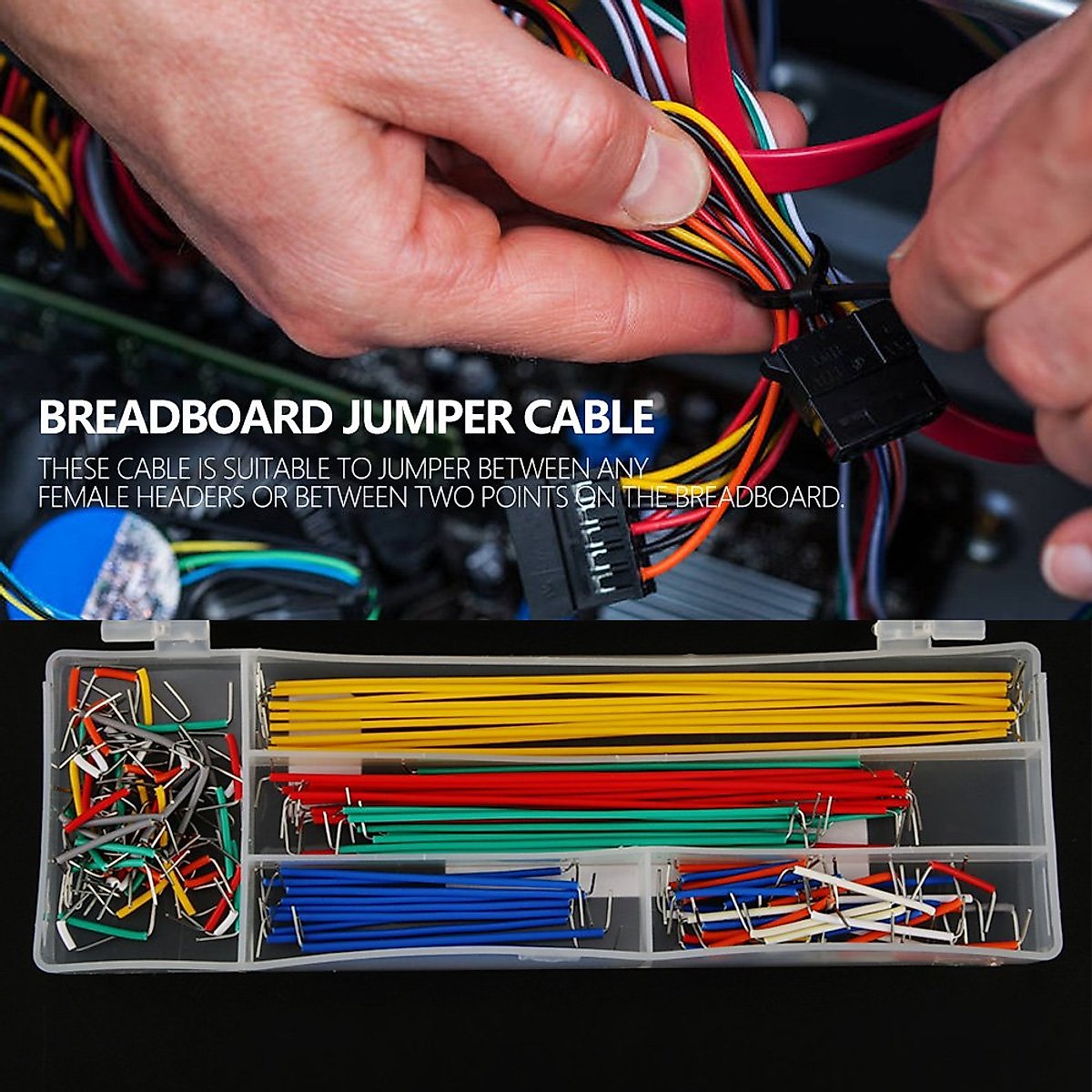140pcs U Shape Solderless Breadboard Jumper Cable Wire Kit Box for DIY Shield Arduino and Raspberry Pi