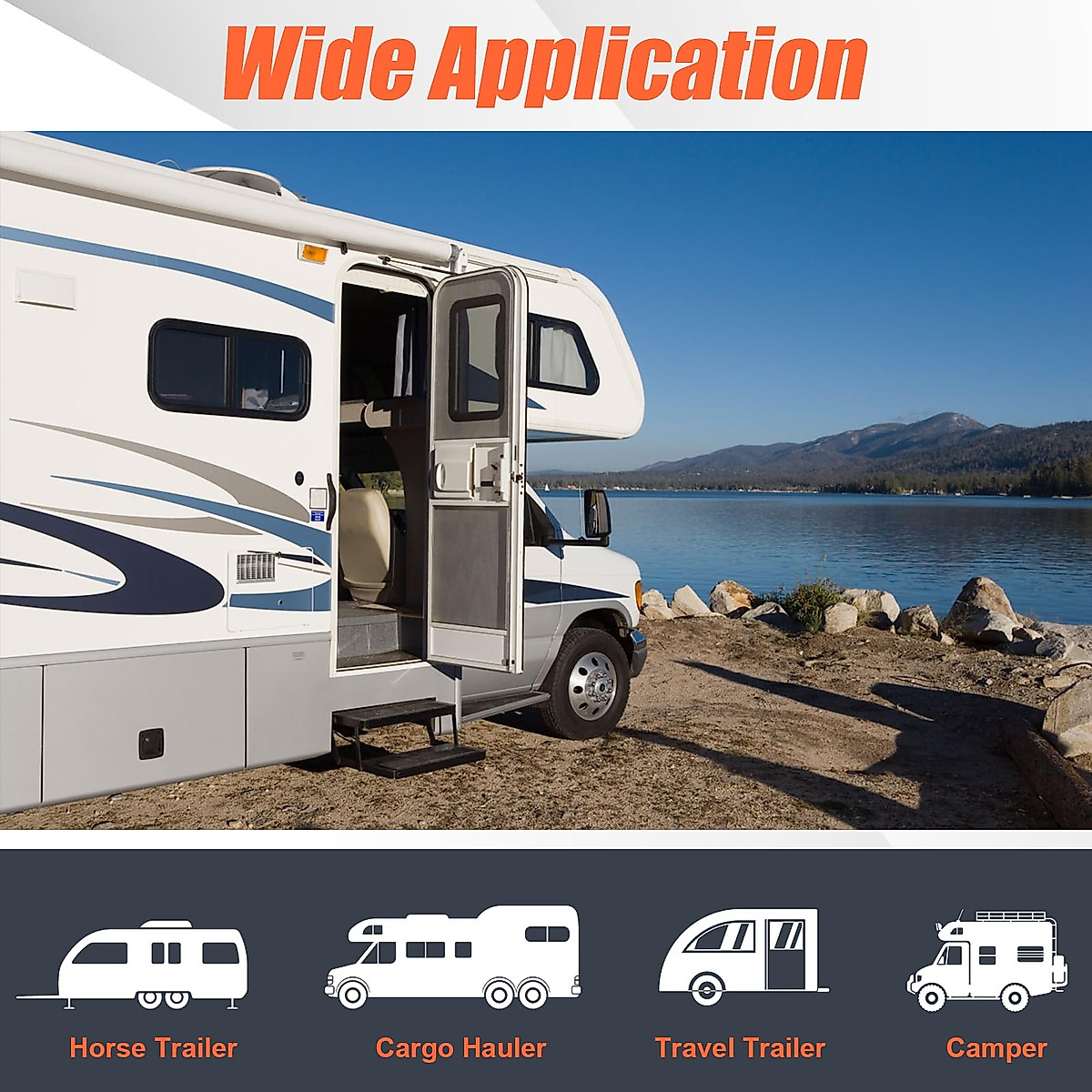 Siasky Black RV Door Lock Replacement, Upgraded RV Door Latch with Paddle Deadbolt 4 Keys, Camper Door Lock for Travel Trailers Horse Cargo Hauler, Zinc Alloy Trailer Entry Door Latch Replacement