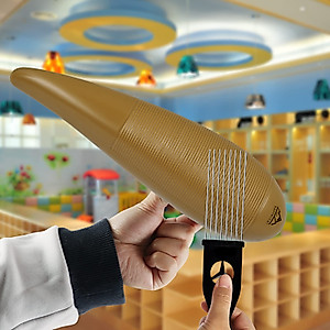 EASTROCK Guiro Instrument 3.3"x12" Fish Shaped Latin Percussion Instrument with 1 Scraper Musical Training Tool for Beginners and Professional Band Accompaniment （Upgraded Version）