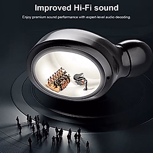 Earbuds Headphones, IPX5 Waterproof Headset, Hi-Fi Stereo in-Ear Earphones for Gym Work