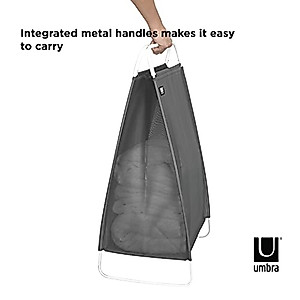 Umbra Cinch Laundry Hamper, Gray, White