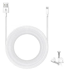 ALLICAVER 25ft Power Extension Cable,Charger for Wyze Cam, Wyze cam Pan, Blink XT, Yi Cam, and Security Cameras, USB to Micro USB