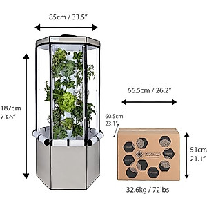 Aerospring Indoor Hydroponic Growing System 2.0 – Grow 27 Lettuce, Vegetable, Herb & Fruiting Plants | Includes Grow Tent, 150W LED Grow Lights, Fan & Wheels for Indoor Gardening