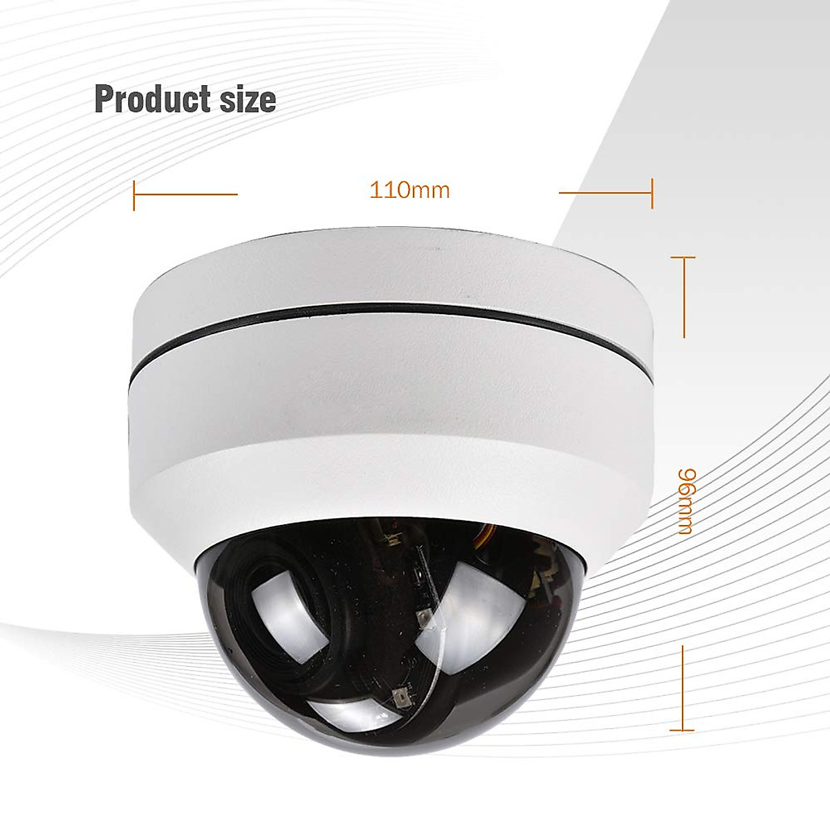 EVERSECU Mini PTZ Camera RS485 HD Analog 1080P 4X Zoom(2.8-12mm) 65ft IR Distance Outdoor High Speed Dome Camera IP66 Weatherproof Full Metal Vandalproof PTZ Camera