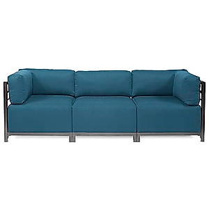 Howard Elliott Axis Chair With Cover, Titanium Frame, Seascape Turquoise