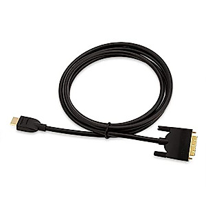 Amazon Basics HDMI to DVI Adapter Cable, Bi-Directional 1080p, Gold Plated, Black, 6 Feet, 24-Pack