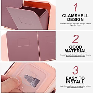 STAHAD Box for Swab Case Makeup Household Mount Pad Bathroom Storage Cosmetic Wall- Dispenser Up Mounted Canister Cosmetics Wall-mounted Remover Ball Qtip Swabs Bedroom Pads