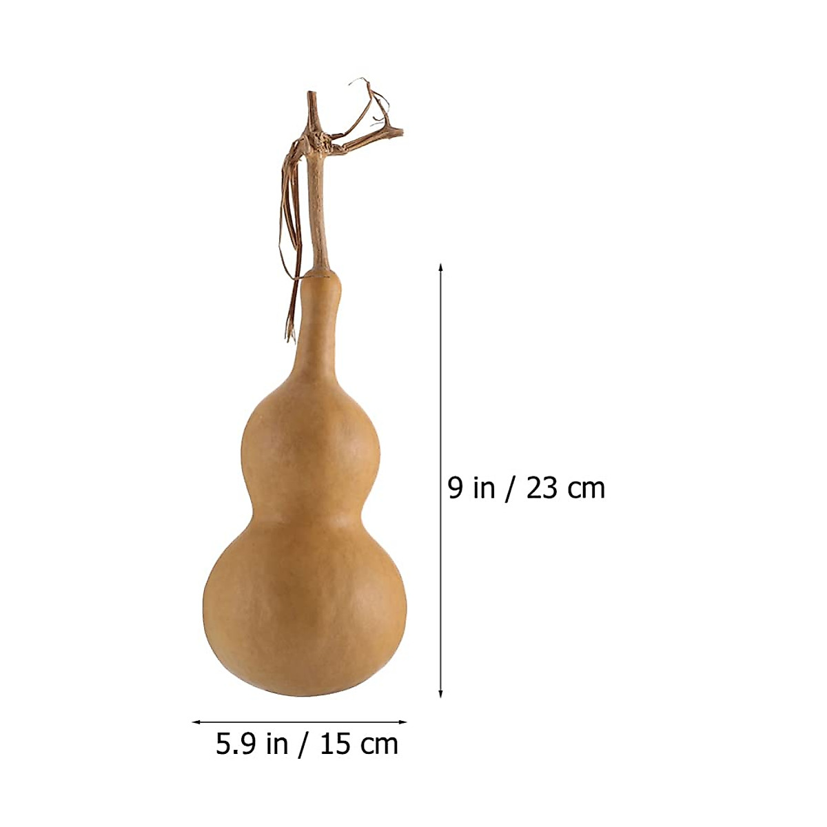 Kisangel Dried Gourd Natural Wu Lou Hulu Feng Shui Fortune Wealth Ornament for Office Desktop Craft Decorations