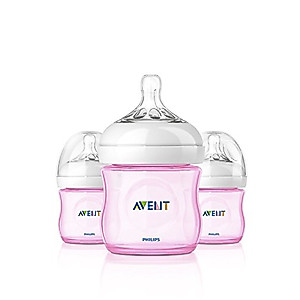 Philips AVENT Natural Bottle Set 3PK - 4oz (Girl)
