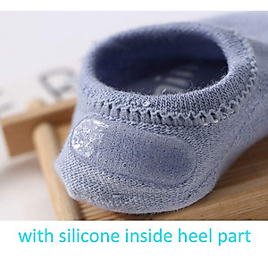 CHUNG Baby Grip Socks Boys Girls Toddler No Show Cotton Anti Slip Non Skid Invisable Summer Thin Low Cut,10 Pack, Solid Color,M