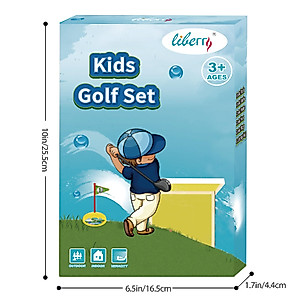 Liberry Kids Golf Club Set, Retractable Toy Golf Clubs for Toddlers, Mini Golf Set for Children Age 3 4 5 Years Old
