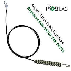 POSFLAG 946-04701 Auger Clutch Cable with Cable Tie Replaces MTD 946-04701 Auger Cable, 746-04701, 946 04701, 746 04701 for Troy-Bilt Squall 2100, 179E, 208 XP, 208E, 280EX, 123R Snowblowers