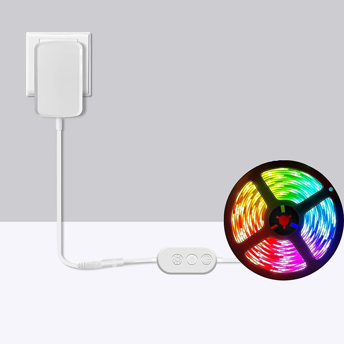 TKDY 24V 1A Power Supply Cord White, 110-240V AC to 24Vdc 24W Class 2 Adapter, DC24V Switching Charger for 24 Volt 1.0A 1000mA 0.75A 750mA 0.5A 500mA Diffuser Humidifier LED Light.