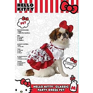 Hello Kitty Classic Pet Party Dress, Medium