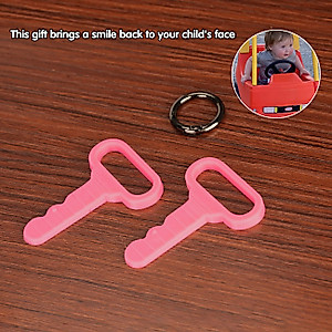 LUAATT Replacement Key for Little Tikes Cozy Coupe,2 Pack Toy Truck Car Personalized Key,Gift Key to Kids(Pink)