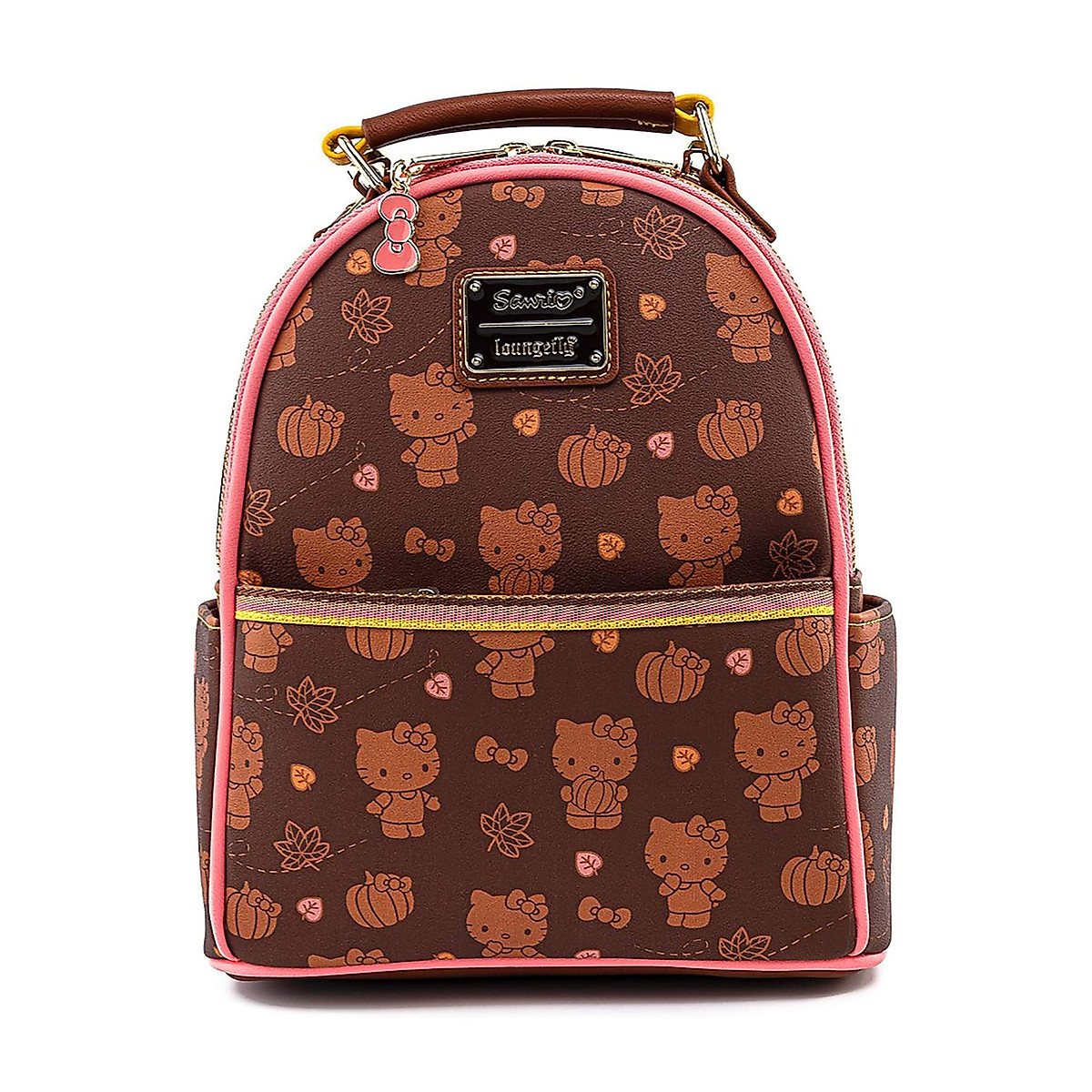Loungefly Sanrio Hello Kitty Pumpkin Spice Adult Womens Convertible Mini Backpack Purse
