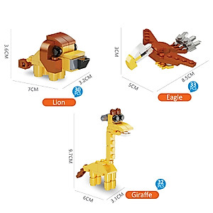 DESOOA Mini Building Blocks Animals Toys, Educational 3D Puzzle Mystery Boxes for Boys Girls Christmas Stocking Stuffers Party Favors Gifts 6 Box