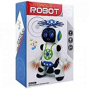 SIDD Dancing Robot with Music, Robot for Kids with 3D Flashing Lights, 360 Degree Rotation Toy Robot for Kids -Plastic,Multi Color,Pack of 1